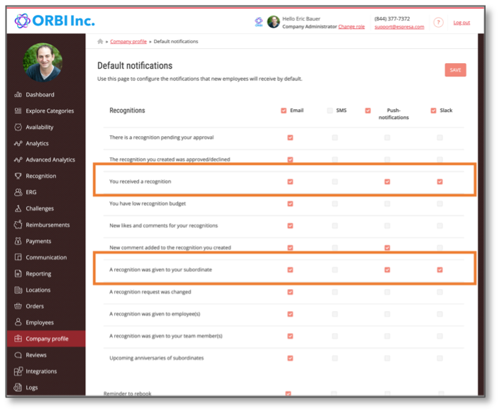 How do Company Admins connect Espresa to Slack? – Espresa