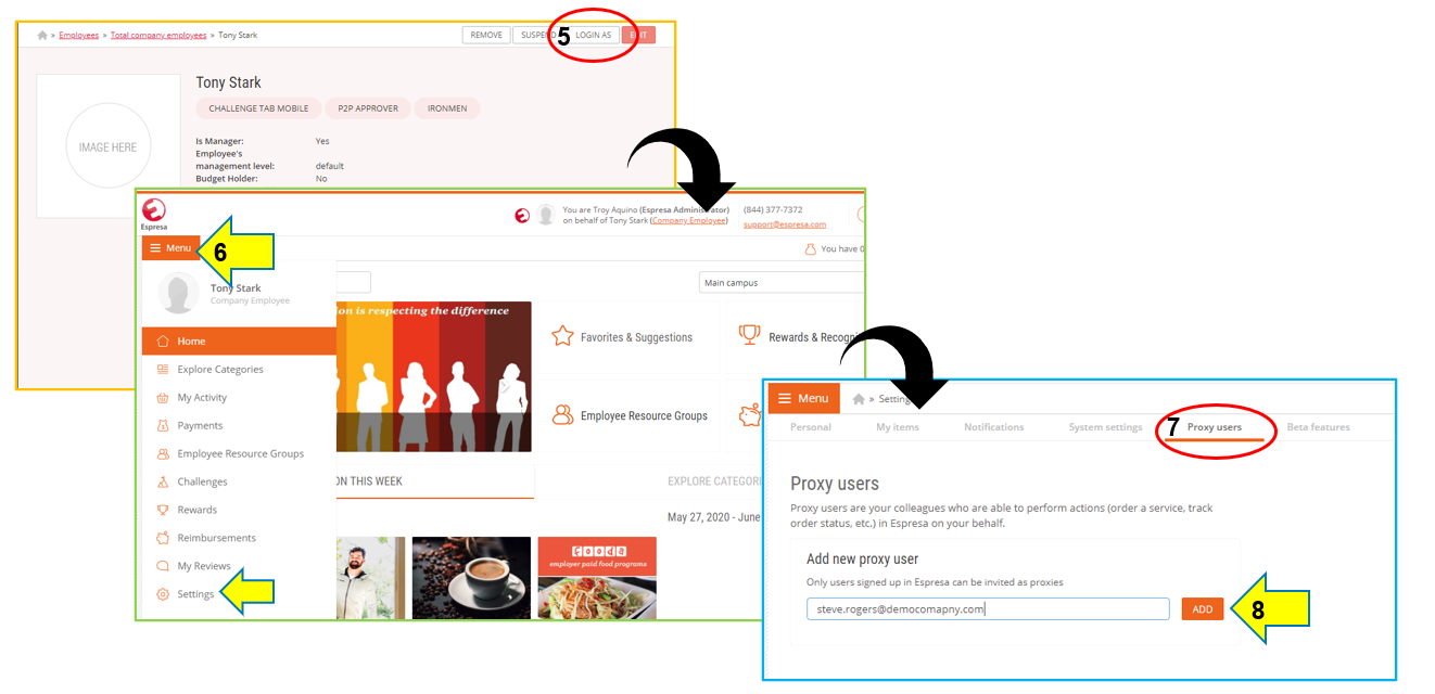 How To Set Up Proxy Role via Company Administrator (CAD) Role – Espresa