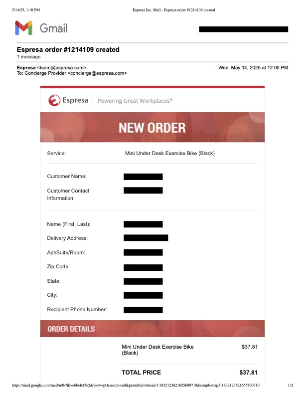 When will I receive order confirmation and shipping details? – Espresa